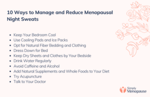 10 Ways to Get Relief From Menopausal Night Sweats